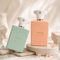 China 100ml Rectangle Glass Perfume Bottles Magnetic Cap Crimp Neck Empty Spray for sale