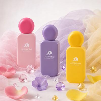 China 30ml 50ml 100ml Glass Perfume Bottles Rectangle Empty Frosted Round Cap Spray for sale
