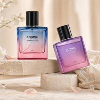 China Perfume Bottle 50ml 100ml Square Glass Magnetic Cap Crimp Neck Empty Spray for sale