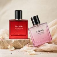 China Perfume Bottle 50ml 100ml Square Glass Magnetic Cap Crimp Neck Empty Spray for sale