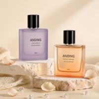 China Perfume Bottle 50ml 100ml Square Glass Magnetic Cap Crimp Neck Empty Spray for sale