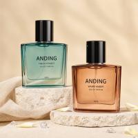China Perfume Bottle 50ml 100ml Square Glass Magnetic Cap Crimp Neck Empty Spray for sale
