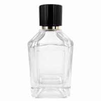 China Anding Stock Custom Painting Matte Frosted Empty Luxury Crimp Neck Spray Glass Perfume Bottle 100ml for sale