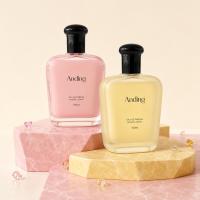 China 100ml Glass Perfume Bottles Square Crimp Neck Empty Plastic Ribbed Cap Spray for sale