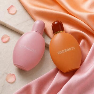 China 120ml Glass Perfume Bottles Oval Shape Empty Dome Cap Spray Crimp Neck for sale