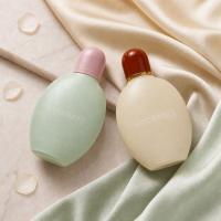 China 120ml Glass Perfume Bottles Oval Shape Empty Dome Cap Spray Crimp Neck for sale