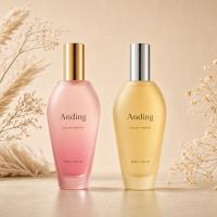 China 45ml Glass Perfume Bottles Oval Shape Empty Aluminum Cap Crimp Neck Spray for sale