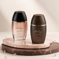 China Anding Stock Flat Printing logo Bulk Manufacturer Wholesale Custom Empty Spray 50ml Perfume Glass Bottle for sale