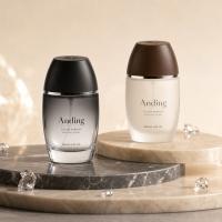 China Anding Stock Flat Printing logo Bulk Manufacturer Wholesale Custom Empty Spray 50ml Perfume Glass Bottle for sale