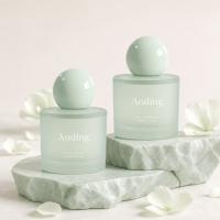 China 50ml Frosted Cylinder Glass Perfume Bottles Round Cap Empty Spray Luxury for sale