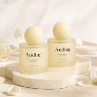 China 50ml Frosted Cylinder Glass Perfume Bottles Round Cap Empty Spray Luxury for sale