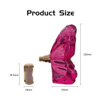 China 80ml Glass Perfume Bottles Butterfly Shaped Red Pink Marble Cap Empty Elegant for sale