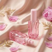 China Anding Stock Wholesale 125ml Pink Lotion Pump Bottle Empty Glass Luxury Cosmetic Skincare Body Lotion Bottle for sale