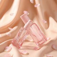 China Anding Stock Wholesale 125ml Pink Lotion Pump Bottle Empty Glass Luxury Cosmetic Skincare Body Lotion Bottle for sale