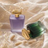 China Anding Stock Bulk Wholesale Custom Gradient Frosted 100ml Square Empty Luxury Perfume Spray Bottle for sale