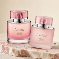 China Anding Custom Manufacturer Flat Luxury Premium Crimp Neck Spray Empty Glass 80ml Perfume Bottle for sale