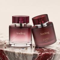 China Anding Custom Manufacturer Flat Luxury Premium Crimp Neck Spray Empty Glass 80ml Perfume Bottle for sale