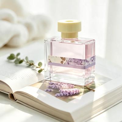 China Anding 130ml Square Custom Empty Fragrance Aromatherapy Bottle Home Room Reed Diffuser Bottles Luxury Glass for sale
