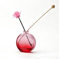 China Anding 90ml Round Home Room Aromatherapy Fragrance Bottle Custom Empty Glass Luxury Aroma Reed Diffuser Bottle for sale