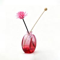 China Anding 90ml Round Home Room Aromatherapy Fragrance Bottle Custom Empty Glass Luxury Aroma Reed Diffuser Bottle for sale