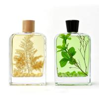 China Anding Stock 560ml Flat Home Room Large Aromatherapy Bottle Custom Empty Luxury Glass Reed Diffuser Bottle for sale