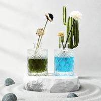 China Anding 230ml Cylinder Custom Empty Room Fragrance Aromatherapy Bottle Home Glass Reed Diffuser Bottle Luxury for sale