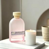 China Anding 200ml Large Flat Home Room Fragrance Bottle Custom Empty Luxury Aromatherapy Reed Diffuser Glass Bottle for sale