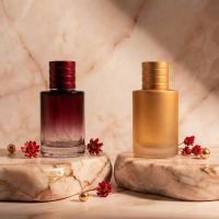 China Anding Supplier Custom Design Premium Refillable Spray 50ml Cylinder Empty Glass Perfume Bottle for sale