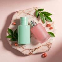 China Anding Supplier Custom Design Premium Refillable Spray 50ml Cylinder Empty Glass Perfume Bottle for sale