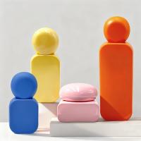 China Skincare Bottle Set Empty Glass Pump Cosmetic Lotion Cream Body Oil Round Cap for sale