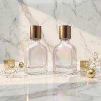 China Anding Wholesale Supplier Custom Design 50ml Flat Screw on Neck Premium Refillable Spray Luxury Empty Glass Perfume Bottle for sale