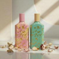 China Anding Manufacturer 100ml Flat Wholesale  Custom Printing Premium Refillable Spray Empty Glass Perfume Bottle for sale