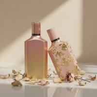 China Anding Manufacturer 100ml Flat Wholesale  Custom Printing Premium Refillable Spray Empty Glass Perfume Bottle for sale