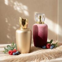 China Anding Supplier 100ml Velvet Cylinder Custom Design Crimp Magnetic Cap Premium Refillable Spray Empty Glass Perfume Bottle for sale