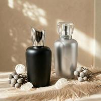 China Anding Supplier 100ml Velvet Cylinder Custom Design Crimp Magnetic Cap Premium Refillable Spray Empty Glass Perfume Bottle for sale