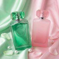China Anding Supplier Custom Printing Frosted Premium Refillable Spray Luxury 100ml Crimp Rectangle Empty Glass Perfume Bottle for sale