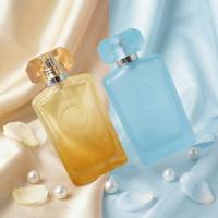 China Anding Supplier Custom Printing Frosted Premium Refillable Spray Luxury 100ml Crimp Rectangle Empty Glass Perfume Bottle for sale