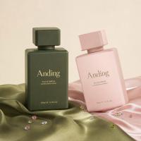 China Anding Manufacturer 100 ml Rectangle Custom High Quality Luxury Spray Empty Glass 100ml Perfume Bottle for sale