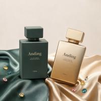 China Anding Manufacturer 100 ml Rectangle Custom High Quality Luxury Spray Empty Glass 100ml Perfume Bottle for sale