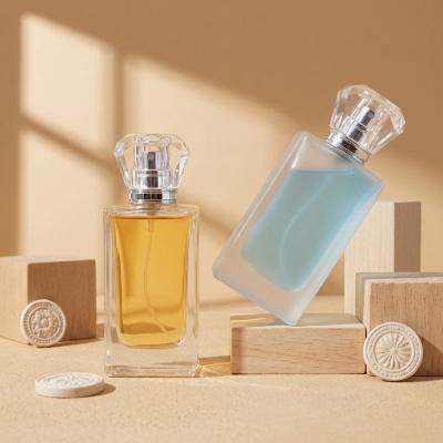 China Anding 65ml Rectangle Wholesale Supplier Premium Refillable Spray Luxury Custom Design Empty Glass Perfume Bottle for sale