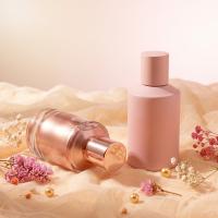 China Anding Manufacturer Custom Printing 100ml Crimp Cylinder Premium Refillable Spray Luxury Empty Glass Perfume Bottle for sale