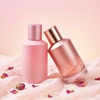 China Anding Manufacturer Custom Printing 100ml Crimp Cylinder Premium Refillable Spray Luxury Empty Glass Perfume Bottle for sale