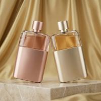 China Anding Manufacturer Custom Printing 100ml Designer Flat Crimp Premium Refillable Spray Luxury Empty Glass Perfume Bottle for sale