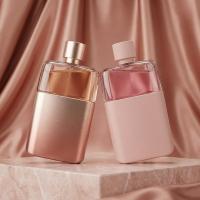 China Anding Manufacturer Custom Printing 100ml Designer Flat Crimp Premium Refillable Spray Luxury Empty Glass Perfume Bottle for sale