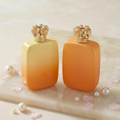 China Anding Supplier 100ml Flat Custom Design Premium Refillable Spray Luxury Empty Glass Perfume Bottle for sale