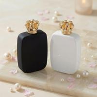 China Anding Supplier 100ml Flat Custom Design Premium Refillable Spray Luxury Empty Glass Perfume Bottle for sale
