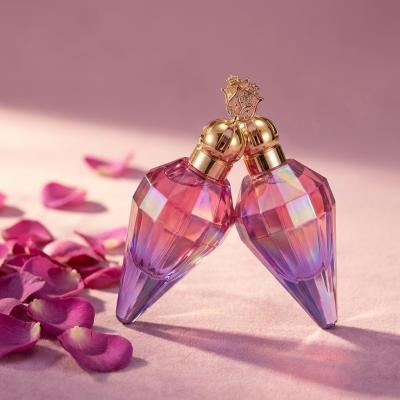China Anding Supplier Premium Custom 90ml Rhombus Refillable Spray Luxury Empty Glass Perfume Bottle for sale