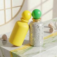 China Empty Glass Perfume Bottles 100ml Cylinder Crimp Neck Round Cap Spray for sale