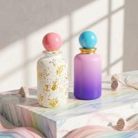 China Empty Glass Perfume Bottles 100ml Cylinder Crimp Neck Round Cap Spray for sale