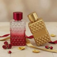 China Anding Supplier Wholesale Custom Design 75ml Rectangle Premium Refillable Spray Luxury Empty Glass Perfume Bottle for sale